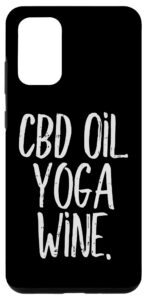 galaxy s20+ cbd oil yoga wine funny drinking workout hemp cannabis gift case