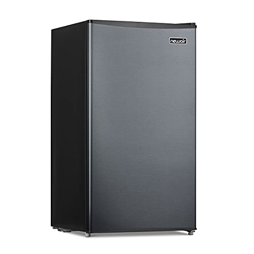 NewAir 3.3 Cu. Ft. Compact Mini Refrigerator with Freezer in Gray, Can Dispenser and Energy Star, Perfect for Dorm Rooms, Bedrooms, Home Offices, and RV Vans