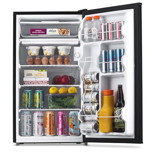 NewAir 3.3 Cu. Ft. Compact Mini Refrigerator with Freezer in Gray, Can Dispenser and Energy Star, Perfect for Dorm Rooms, Bedrooms, Home Offices, and RV Vans