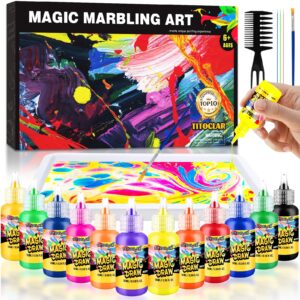 arts and crafts for kids boys girls,water marbling paint kit, birthday gifts for girls boys 3+years old, toys for ages 8-13 5-7 3-6, art supplies for kids