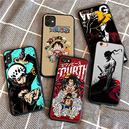 Staremeplz Compatible with Samsung Galaxy S10 Case Anime Design [with Luffy Figure Keychain], Soft Silicone TPU Animation Cool Phone Case for Samsung Galaxy S10