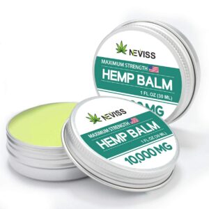 neviss (2 pack) organic hémp balm 10000 mg - 2 fl oz