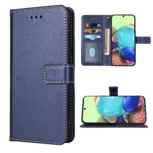 fdcwtsh compatible with samsung galaxy a71 5g wallet case wrist strap lanyard leather flip cover card holder stand cell accessories phone cases for glaxay a 71 g5 gaxaly 71a s71 blue