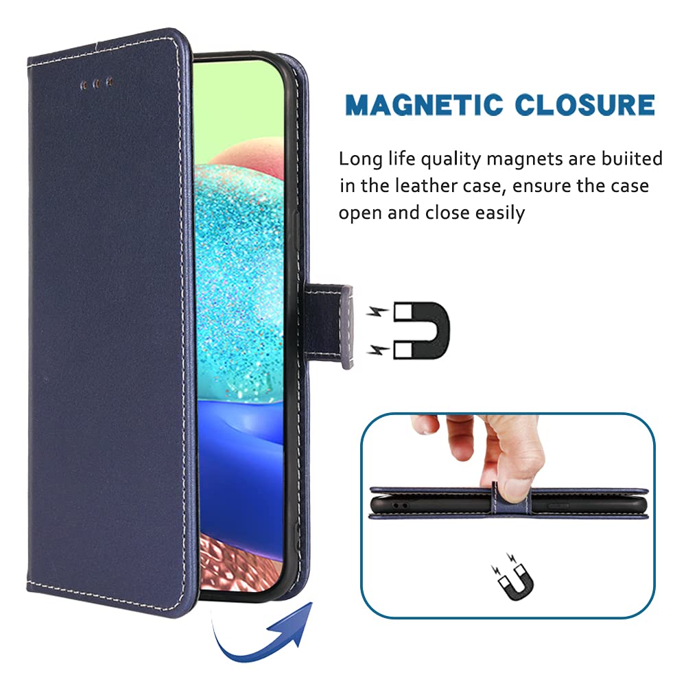 FDCWTSH Compatible with Samsung Galaxy A71 5G Wallet Case Wrist Strap Lanyard Leather Flip Cover Card Holder Stand Cell Accessories Phone Cases for Glaxay A 71 G5 Gaxaly 71A S71 Blue