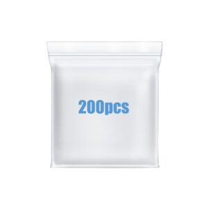 200 pcs 1.5" x 1.5" small thick heavy duty clear reclosable zip poly lock bags durable seal resealable zipper bags jewelry earrings pill zip bag