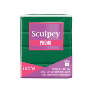 sculpey premo polymer oven-bake clay, forest green, non toxic, 2 oz. bar