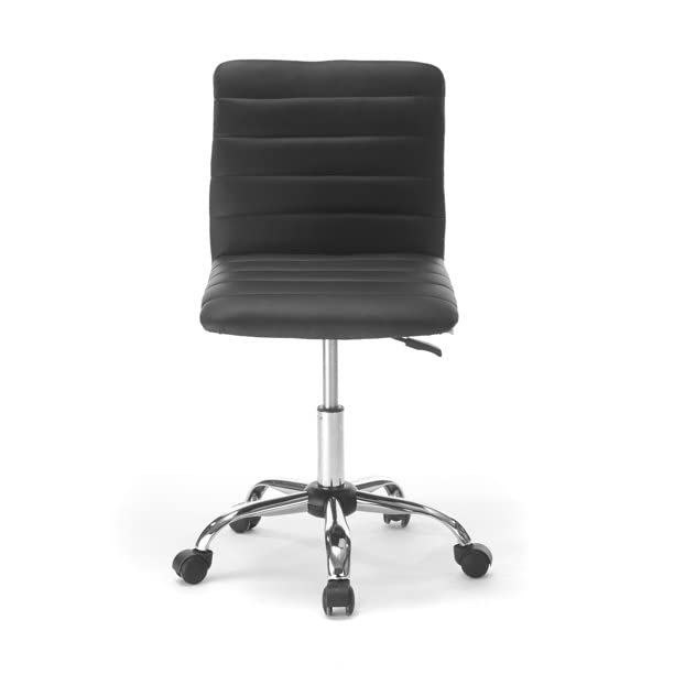 Urban Lifestyle Faux Leather Rolling Office Chair, Black