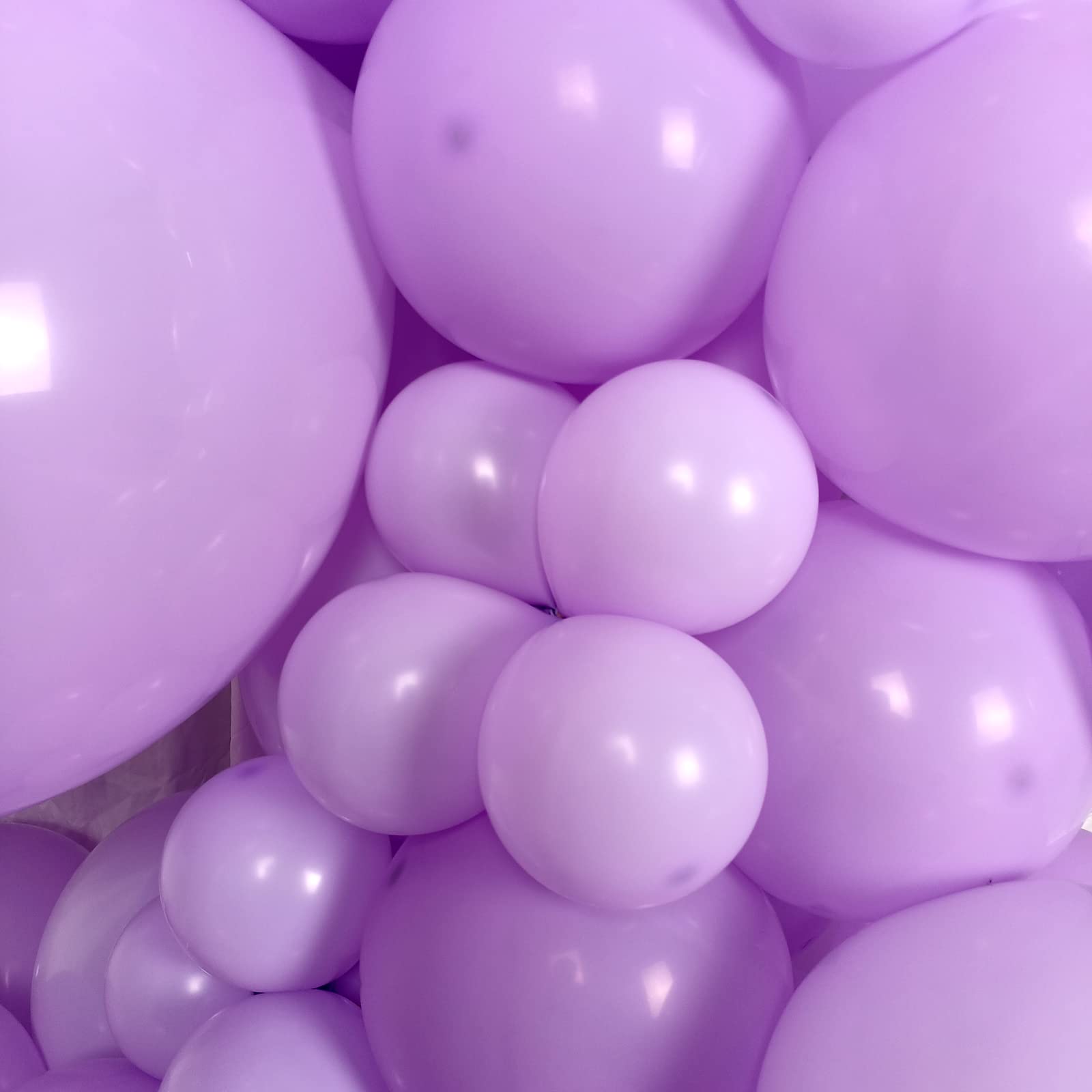 KIRIKOU 200pcs Pastel Purple Lavender Latex Balloons 5 Inch Macaron Candy Colored Latex Party Balloons for Wedding Graduation Kids Birthday Christmas Baby Shower Party Supplies Arch Garland (Purple)