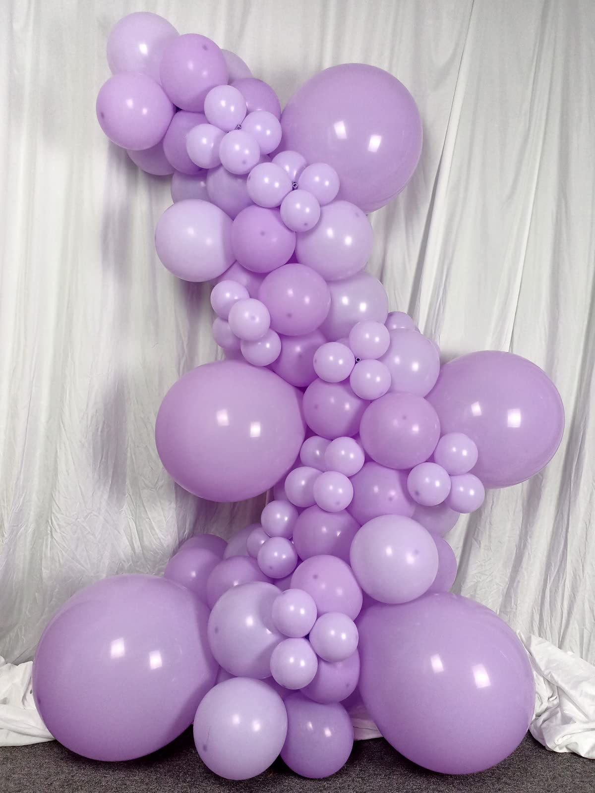 KIRIKOU 200pcs Pastel Purple Lavender Latex Balloons 5 Inch Macaron Candy Colored Latex Party Balloons for Wedding Graduation Kids Birthday Christmas Baby Shower Party Supplies Arch Garland (Purple)