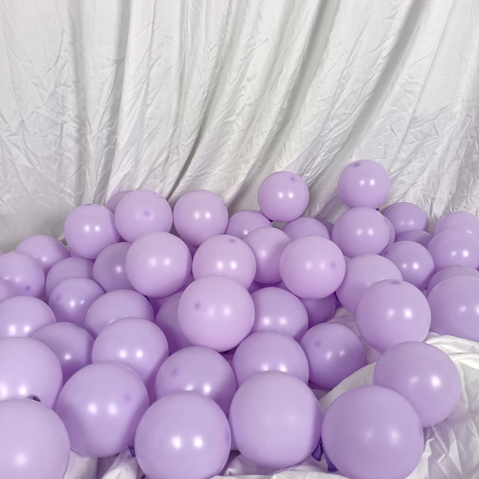 KIRIKOU 200pcs Pastel Purple Lavender Latex Balloons 5 Inch Macaron Candy Colored Latex Party Balloons for Wedding Graduation Kids Birthday Christmas Baby Shower Party Supplies Arch Garland (Purple)