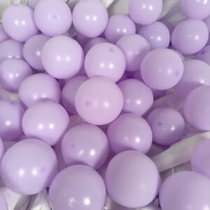 KIRIKOU 200pcs Pastel Purple Lavender Latex Balloons 5 Inch Macaron Candy Colored Latex Party Balloons for Wedding Graduation Kids Birthday Christmas Baby Shower Party Supplies Arch Garland (Purple)