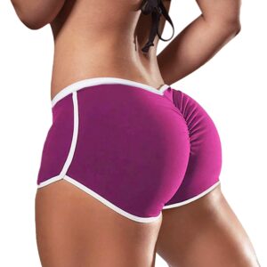 plus size girls dolphin booty shorts woemn fashion workout hot pants purple 3xl