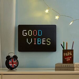 Urban Lifestyle DIY Peg Board Letter Message Box 11.8" x 1.3" x 8.2", Black