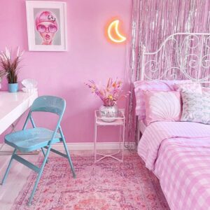 15.7"X118"Pink Wallpaper Contact Paper Pink Peel and Stick Wallpaper Lavender Self Adhesive Contact Paper for Cabinets Girls Bedroom Wallcovering Furniture Countertop Vinyl Roll