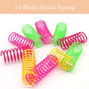 LASOCUHOO Cat Toys, 30PCS Interactive Cat Toy Pack Including Cat Crinkle Balls, Cat Sparkle Balls, Spiral Springs for Most Cats