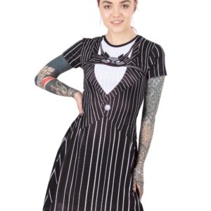 Disney Nightmare Before Christmas Dress Womens Jack Skellington Costume (Small)