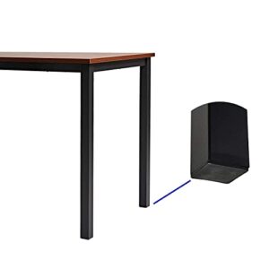 USHOW Computer Desk 63 inches Large Size Desk Writing Desk,Modern Simple Style PC Table,Black Metal Frame for Home Office,Sandalwood