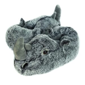 Onmygogo Fuzzy Winter Animal Slippers for Men and Women (Rhino, numeric_8)