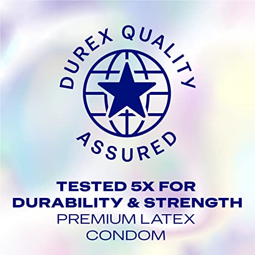 Durex Air Condoms, Extra Thin, Transparent Natural Rubber Latex Condoms for Men, Regular Fit, FSA & HSA Eligible, 10 Count