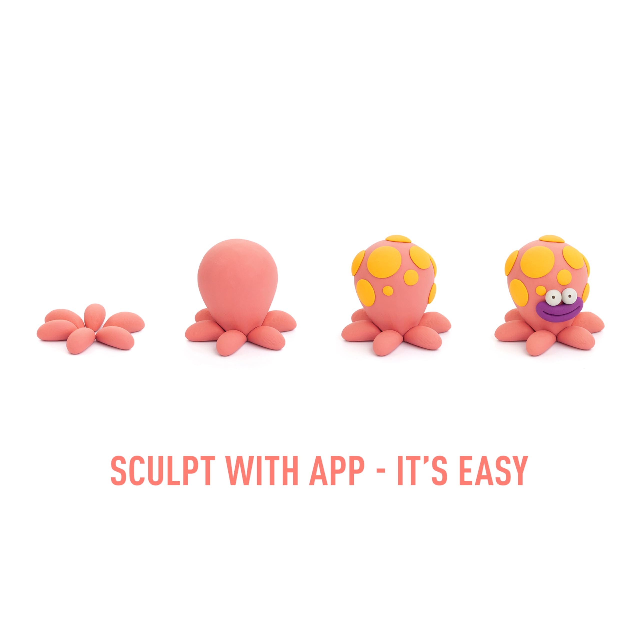 Fat Brain Toys Hey Clay Ocean Creatures - Clay Kit with Interactive App, Kids & Tweens