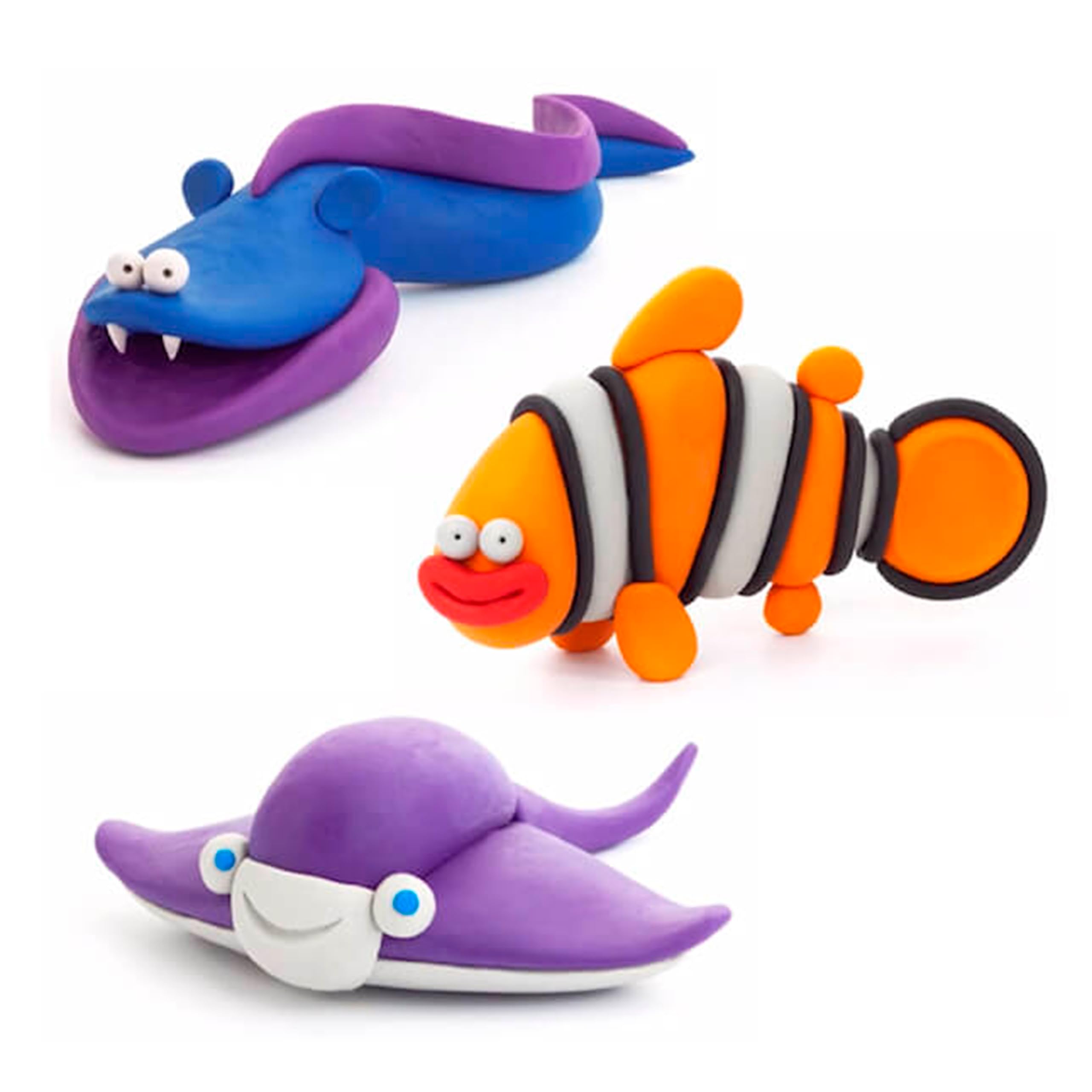 Fat Brain Toys Hey Clay Ocean Creatures - Clay Kit with Interactive App, Kids & Tweens