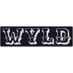 wyld – iron on patches for motorcycle riders, bikers, rockers, smokers | sew on or iron on edible cbd gummies applique patches for jeans, jackets, sleeves, motorcycle case 3.54x0.98 in