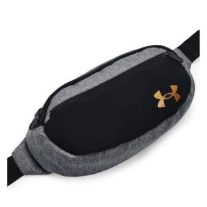 under armour unisex flex waist bag, pitch gray (012)/white, one size fits all