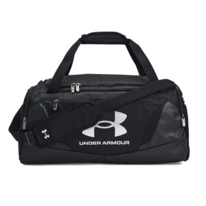 under armour unisex-adult undeniable 5.0 duffle , black (001)/metallic silver , small