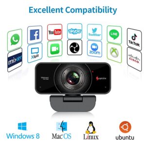 Angetube 1080P Webcam with Microphone - USB Computer Camera for Laptop/Desktop/Mac - HD PC Web Cam for Zoom/Skype/Teams/Xbox, Streaming | Video Conferencing | Calling