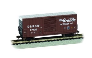 bachmann trains - hi-cube box car - rio grande™ #67422 - brown - n scale