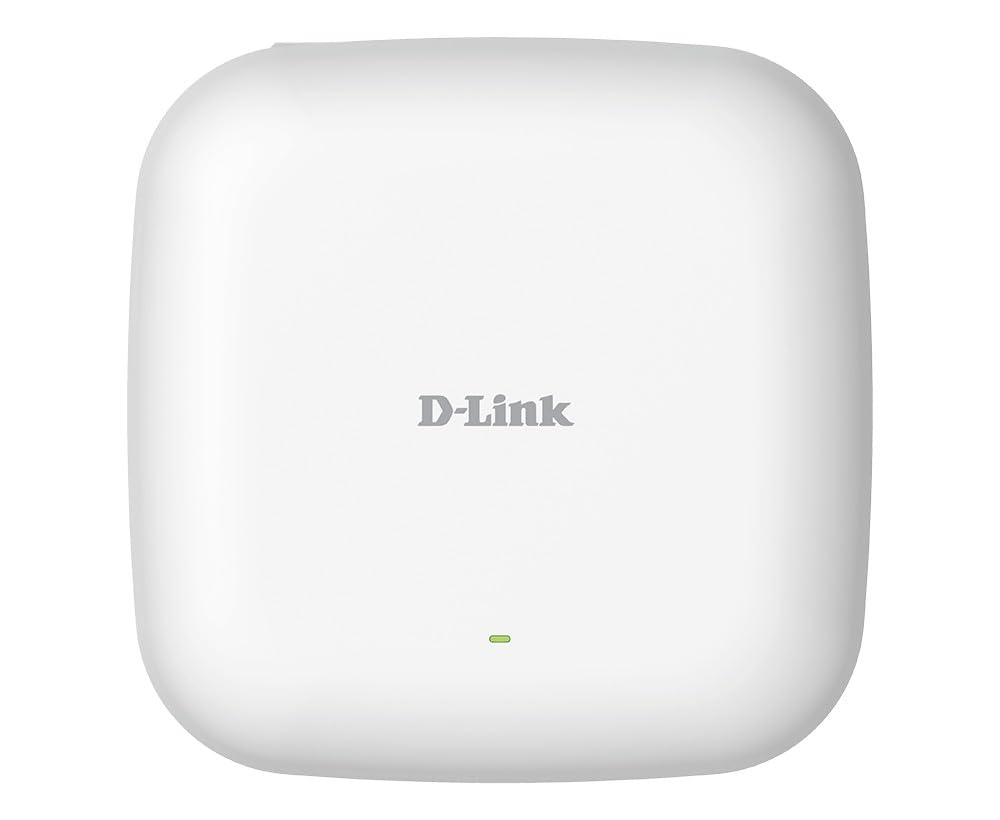 D-Link PoE Access Point WiFi 6 AX1800 Wave 2 Dual Band Wireless Internet Network Compact Design Wall Ceiling Mountable WiFi AC AP (DAP-X2810), White