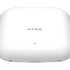 D-Link PoE Access Point WiFi 6 AX1800 Wave 2 Dual Band Wireless Internet Network Compact Design Wall Ceiling Mountable WiFi AC AP (DAP-X2810), White