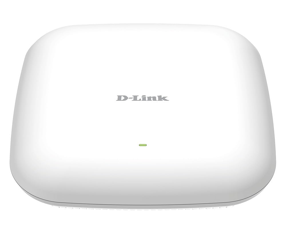 D-Link PoE Access Point WiFi 6 AX1800 Wave 2 Dual Band Wireless Internet Network Compact Design Wall Ceiling Mountable WiFi AC AP (DAP-X2810), White