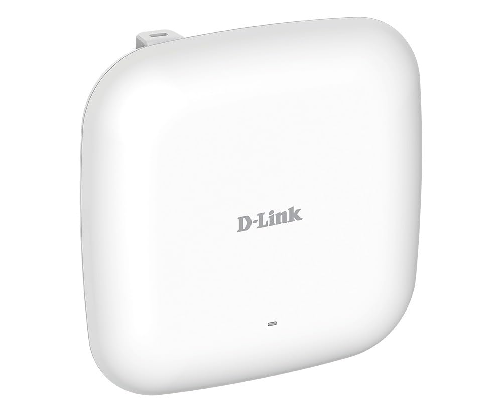 D-Link PoE Access Point WiFi 6 AX1800 Wave 2 Dual Band Wireless Internet Network Compact Design Wall Ceiling Mountable WiFi AC AP (DAP-X2810), White