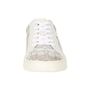 COACH Women's Non Tech Athletic Lowline Luxe Low Top sneaker in Signature Jacquard , Color Stone/Chalk, Size 7.5