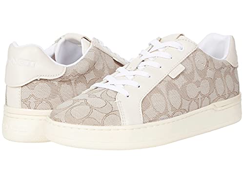 COACH Women's Non Tech Athletic Lowline Luxe Low Top sneaker in Signature Jacquard , Color Stone/Chalk, Size 7.5