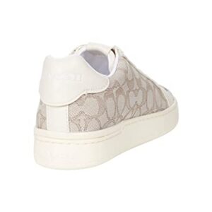 COACH Women's Non Tech Athletic Lowline Luxe Low Top sneaker in Signature Jacquard , Color Stone/Chalk, Size 7.5