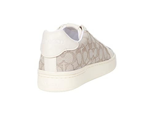 COACH Women's Non Tech Athletic Lowline Luxe Low Top sneaker in Signature Jacquard , Color Stone/Chalk, Size 7.5