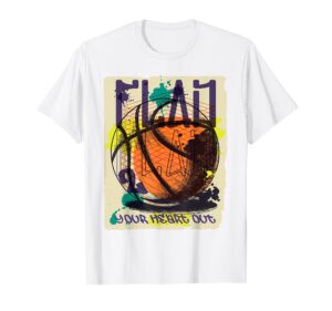 basketball urban graffiti love basketball t-shirt