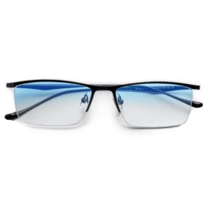 lumadux computer blue light glasses men | blue light blocking glasses for reading, digital eye strain, headaches and blurry vision | blue blocker gaming glasses | bluelight clear rimless glasses