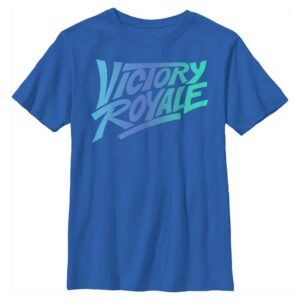 fortnite boys' victory logo t-shirt, royal blue, medium