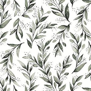 livebor olive leaf wallpaper peel and stick leaf contact paper 17.7inch x 78.7inch floral peel and stick wallpaper modern farmhouse wallpaper neutral sage wallpaper self adhesive decorative paper