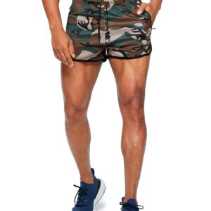 G Gradual Men's Running Shorts 3 Inch Quick Dry Gym Athletic Jogging Shorts with Zipper Pockets (Green Camo, Medium)