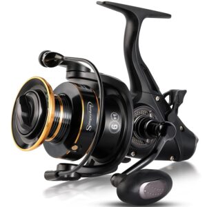 sougayilang bait feeder spinning reels,33lbs drag carp fishing reel front and rear drag system, freshwater fishing reel for live liner bait fishing(s3317000)