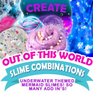 Original Stationery Mermaid Slime for Girls, 35 Pieces to Make DIY Glow in The Dark Slime with Glitter Slime Add Ins, Mermaid Gifts for Girls 9-12