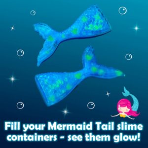 Original Stationery Mermaid Slime for Girls, 35 Pieces to Make DIY Glow in The Dark Slime with Glitter Slime Add Ins, Mermaid Gifts for Girls 9-12