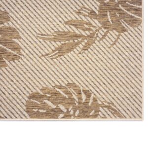 Tommy Bahama Palm Coastal Indoor/Outdoor Area Rug, Beige/Brown, 7'10"x10'2"