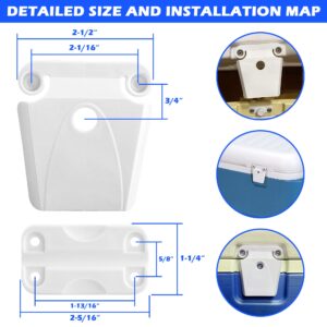 Cooler Hinge and Latch and Screws Kit, High Strength Cooler Latch Replacement Parts. Ice Chest Plastic Hinges, Latch Posts, and Screws, The Best Option for Repairing and Replacing Cooler Parts.