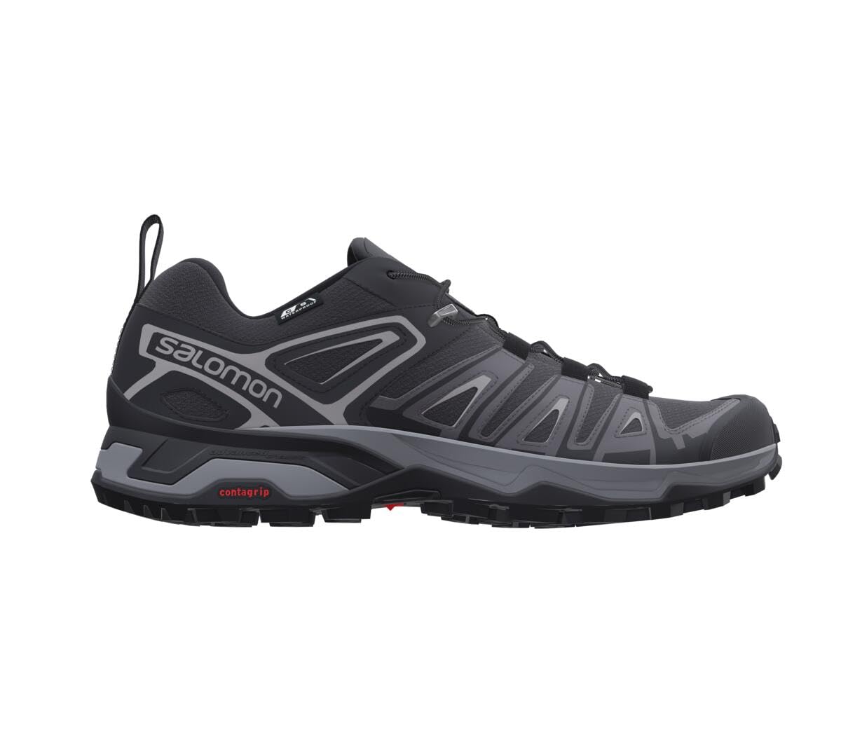 Salomon Men's X ULTRA PIONEER CLIMASALOMON™ WATERPROOF Hiking Shoes for Men, Black / Magnet / Bluesteel, 7