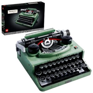 lego ideas typewriter 21327 building set for adults, collectible retro display model, creative hobbies unique gift idea